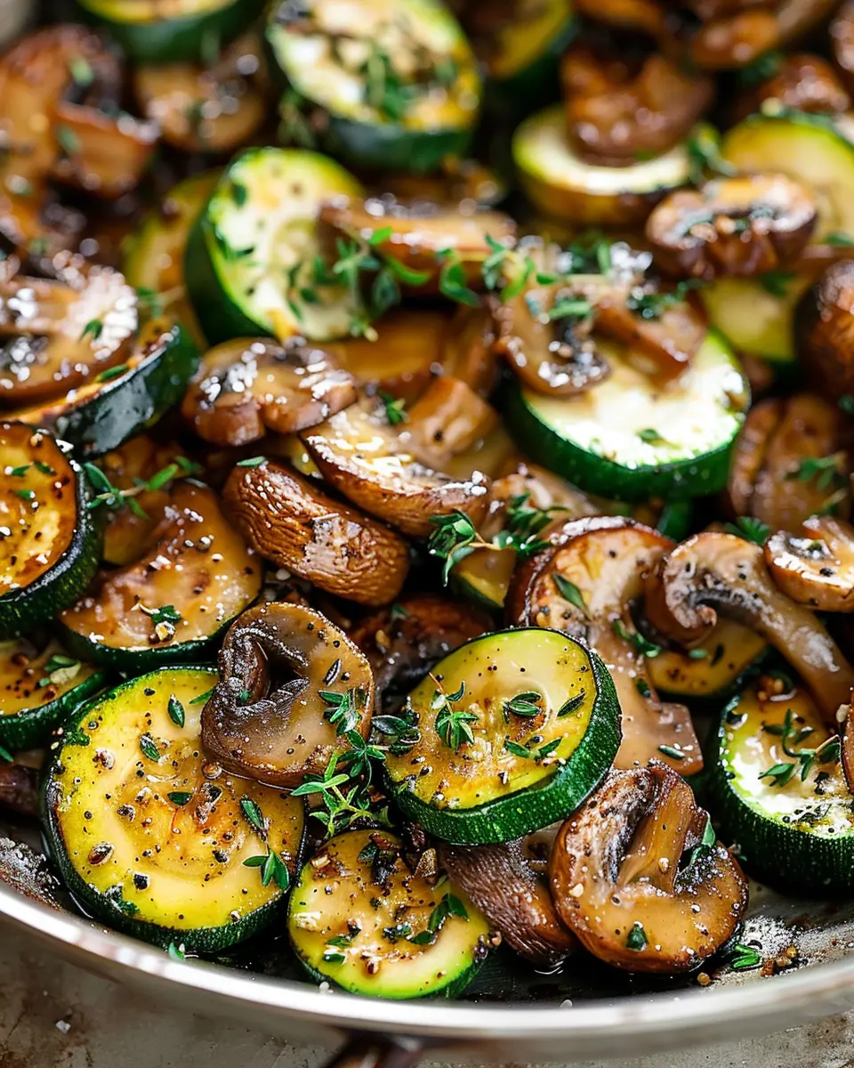 skillet zucchini and mushrooms